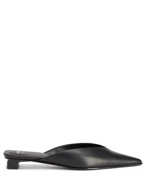 AMI Paris Pointed Leather Mules