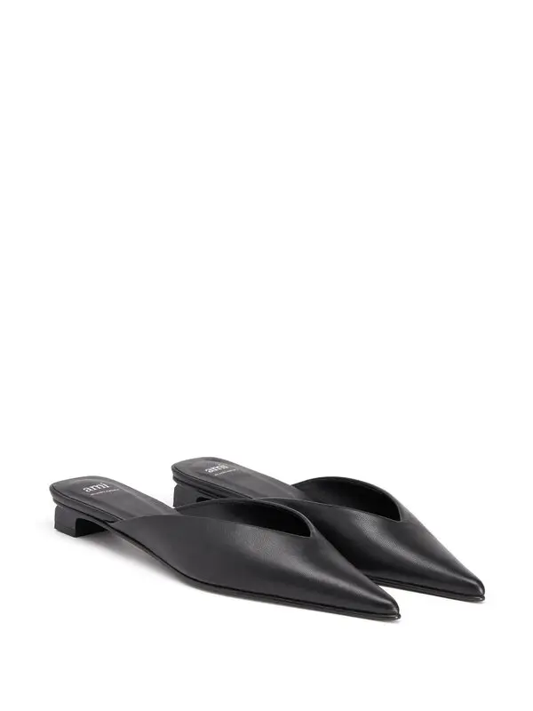AMI Paris Pointed Leather Mules