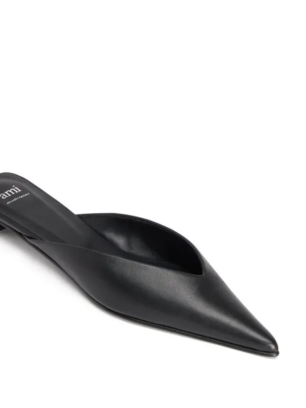 AMI Paris Pointed Leather Mules