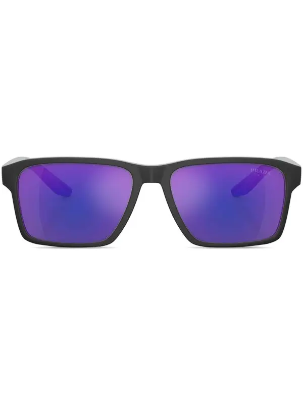 Prada Ps 05ysf Rectangle-frame Sunglasses - Grey