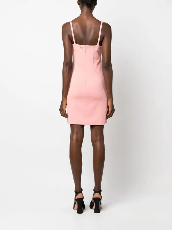 TWINSET Feather-trim Fitted Minidress - Pink