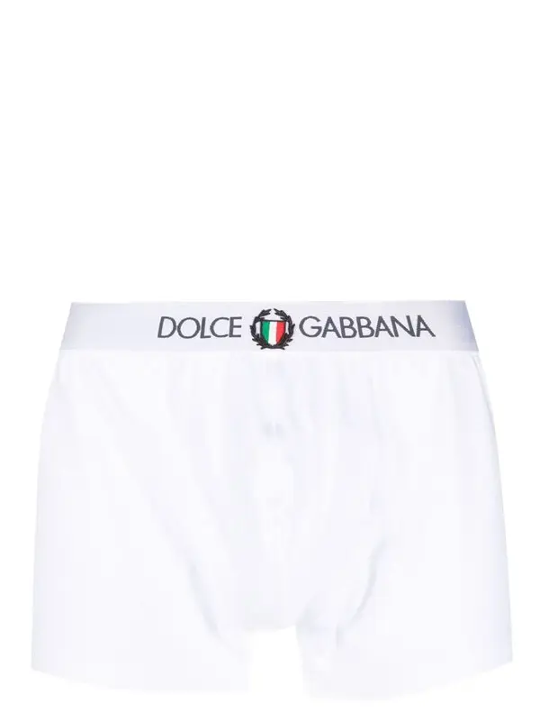 Dolce & Gabbana Logo-print Cotton Boxers - White