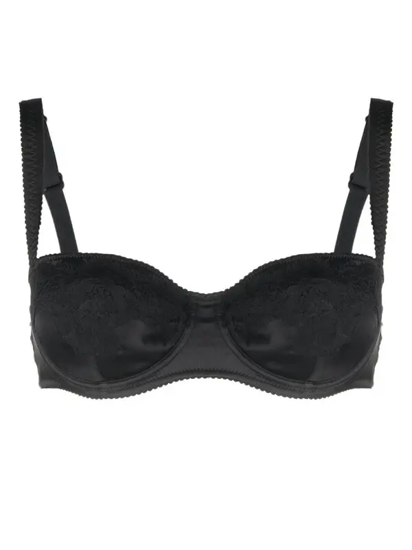 Dolce & Gabbana Lace-detail Balconette Bra - Black
