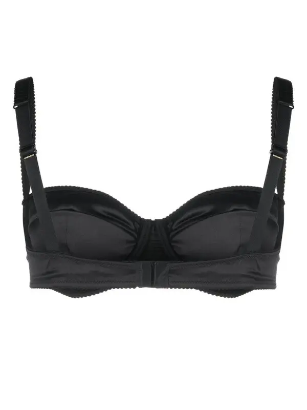 Dolce & Gabbana Lace-detail Balconette Bra - Black