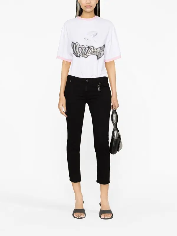 Dsquared2 Logo-plaque Tapered Jeans - Black