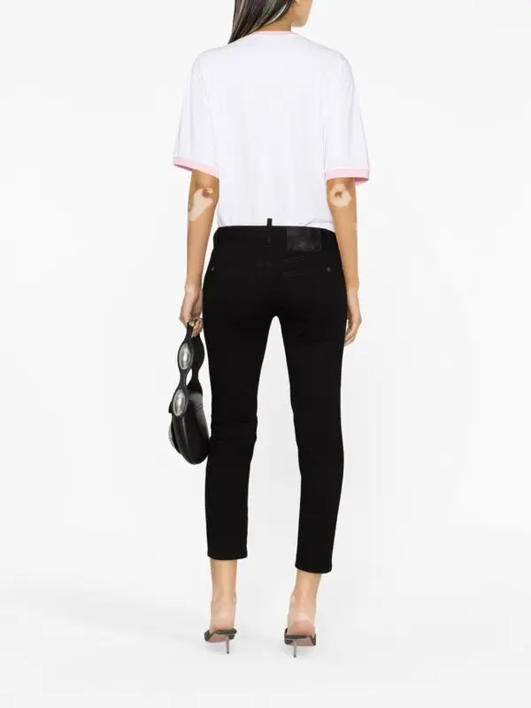 Dsquared2 Logo-plaque Tapered Jeans - Black