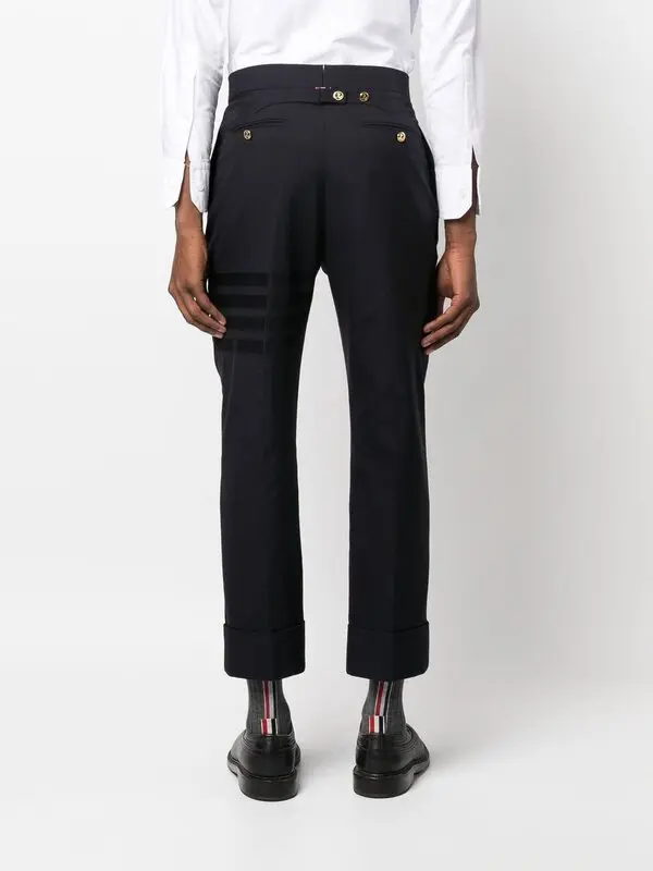 Thom Browne Cropped 4-bar Stripe Trousers