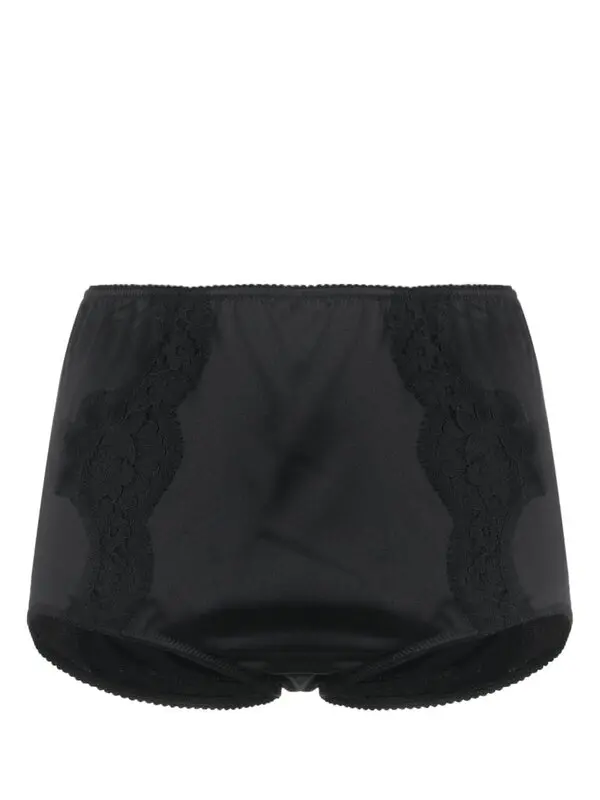 Dolce & Gabbana Lace-detail Zipped Briefs - Black