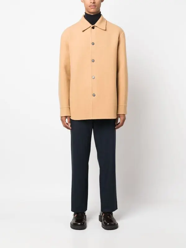 JIL SANDER Button-up Long-sleeved Shirt Jacket - Neutrals