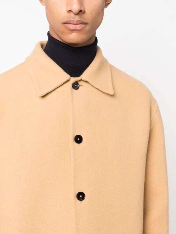 JIL SANDER Button-up Long-sleeved Shirt Jacket - Neutrals