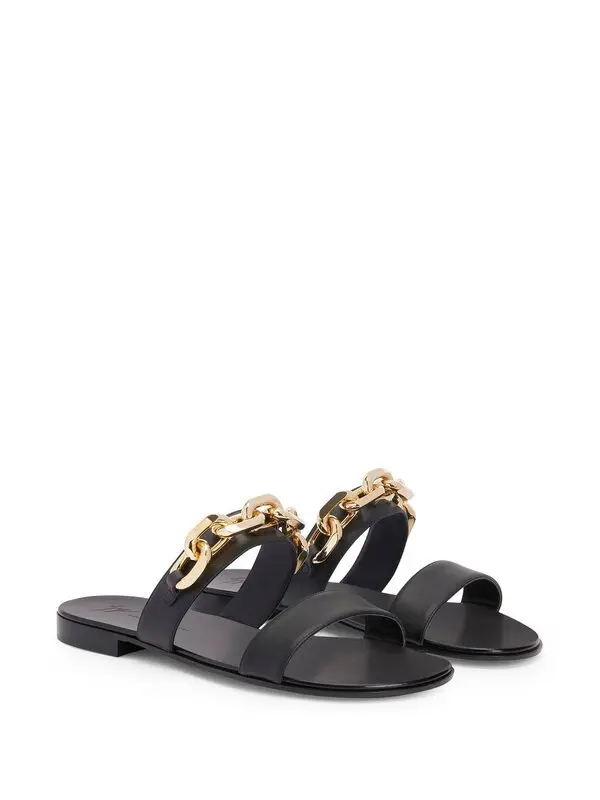 GIUSEPPE ZANOTTI Aubert Chain Leather Sandals