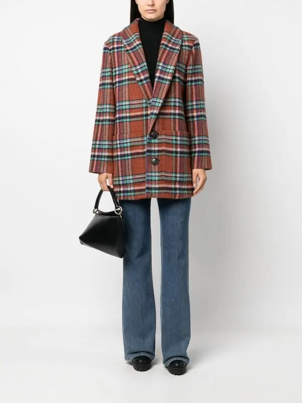 Dsquared2 Check-pattern Wool Coat
