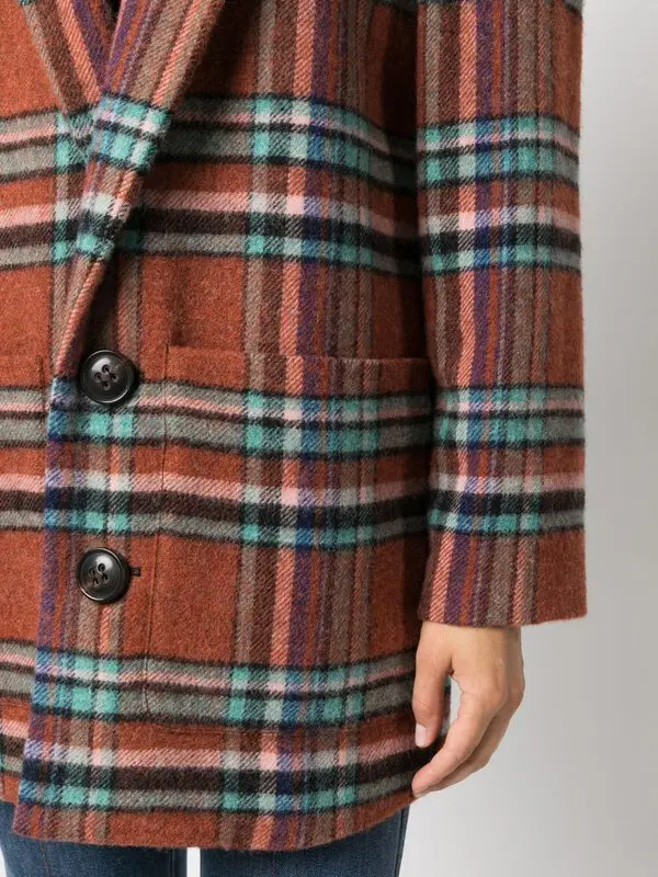 Dsquared2 Check-pattern Wool Coat