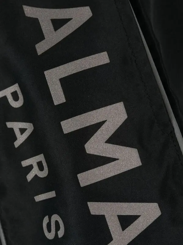 Balmain Logo-print Swim Shorts - Black
