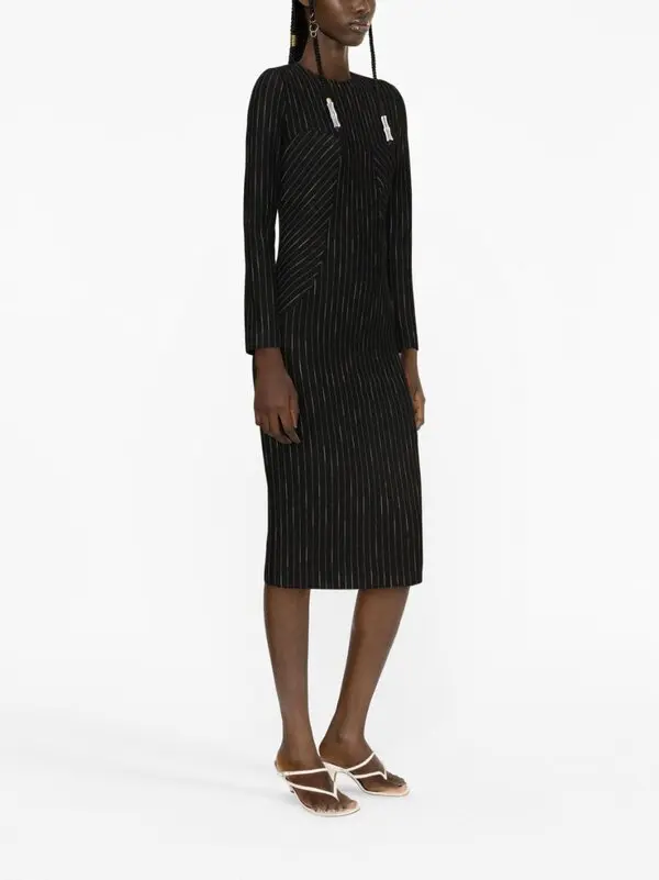Pinko Striped Midi Dress