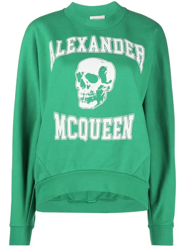 Alexander McQueen Skull-print Sweatshirt - Green