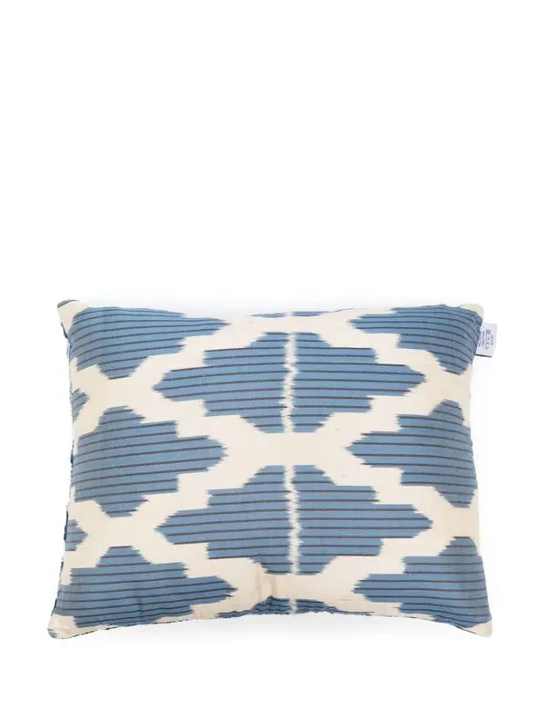LES-OTTOMANS Jacquard Silk Velvet Cushion