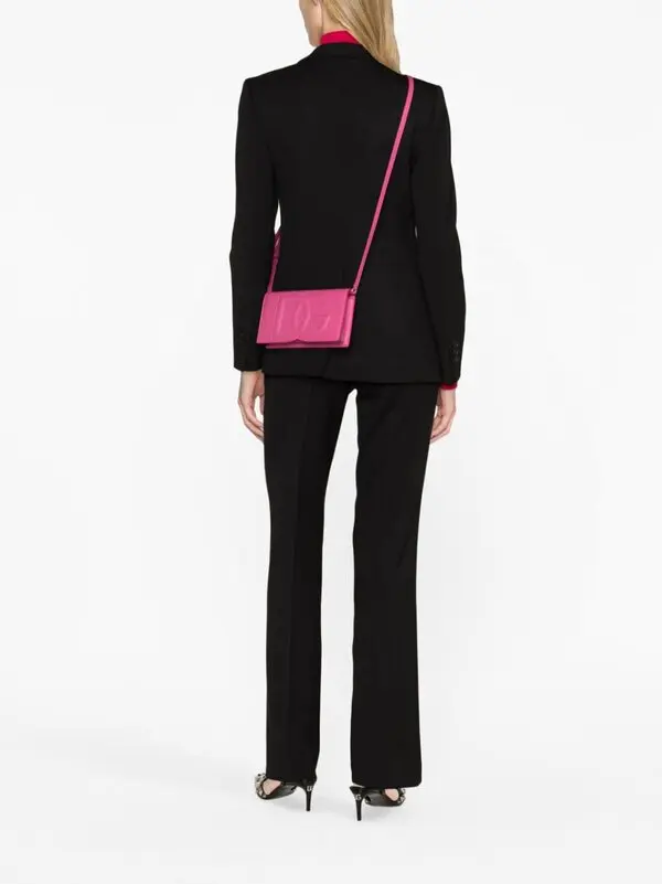Dolce & Gabbana Dg-logo Leather Phone Bag - Pink