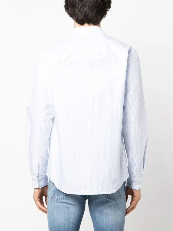 A.p.c. Striped Cotton Shirt - Blue