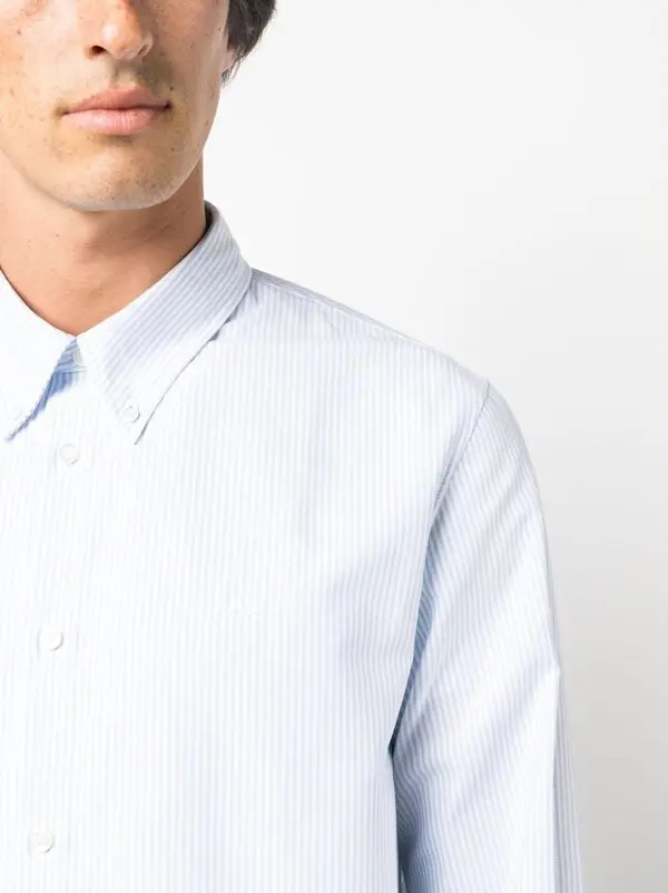 A.p.c. Striped Cotton Shirt - Blue