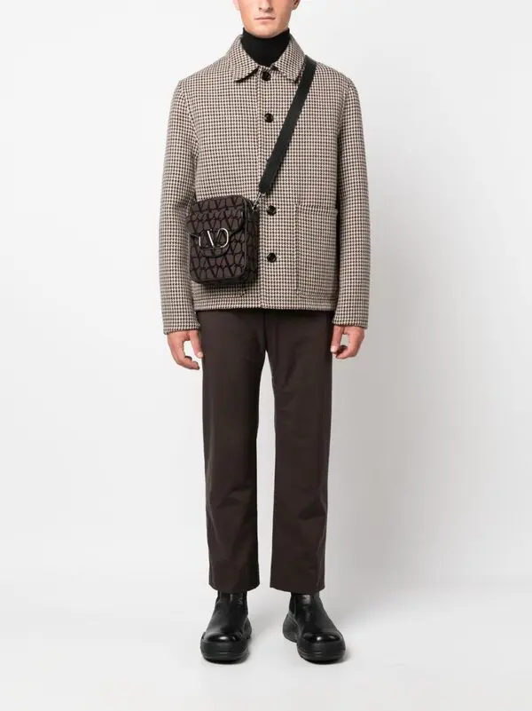 Valentino Garavani Toile Iconographe Canvas Shoulder Bag - Brown