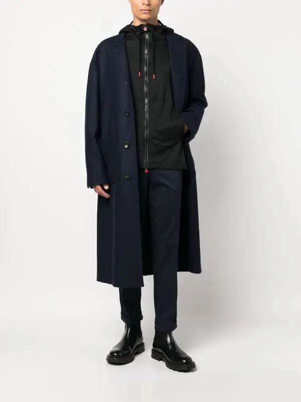 Kiton Logo-charm Hooded Jacket - Black