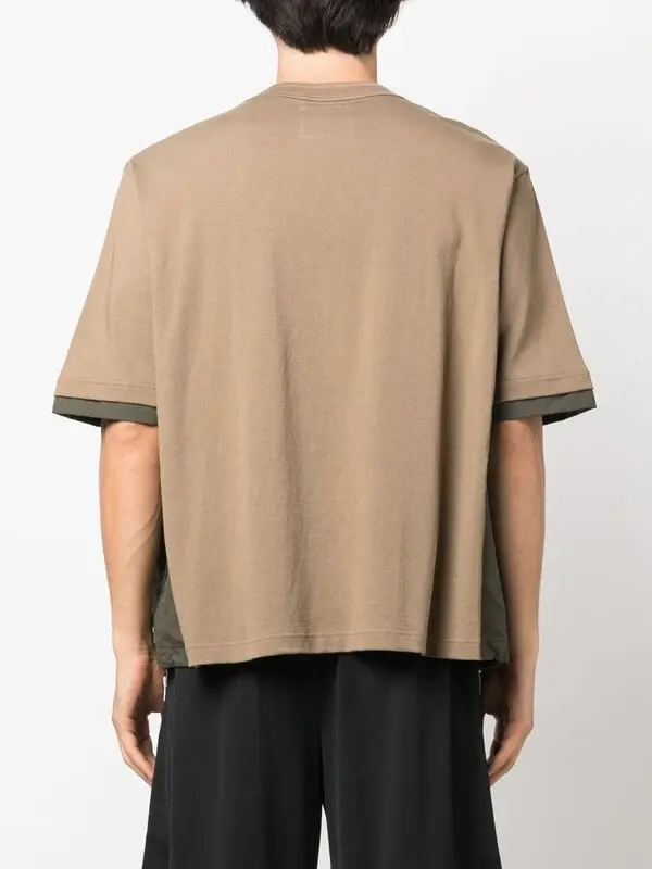 Sacai Colour-block Cotton T-shirt