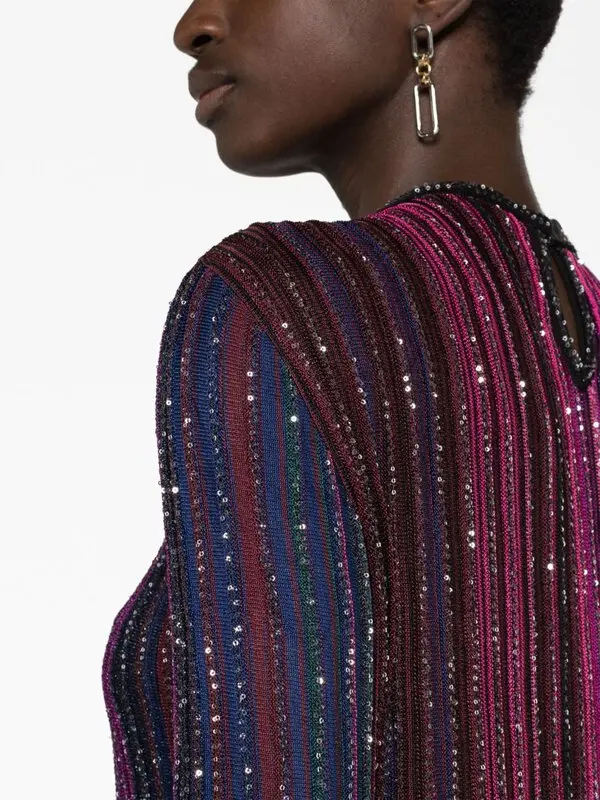 Missoni Sequin-embellished Pleated Maxi Dress - Pink