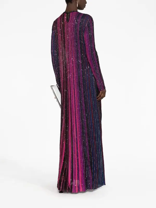 Missoni Sequin-embellished Pleated Maxi Dress - Pink