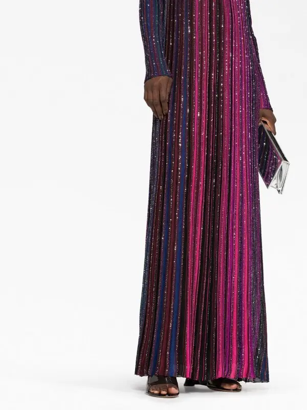 Missoni Sequin-embellished Pleated Maxi Dress - Pink