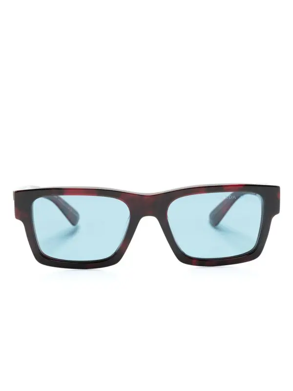 Prada Rectangle-frame Sunglasses - Red