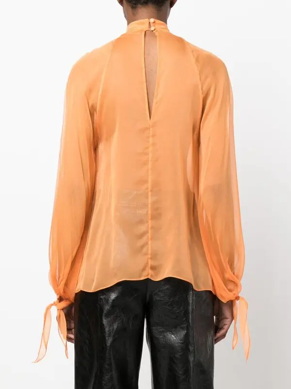 Roberto Cavalli Semi-sheer Silk Blouse