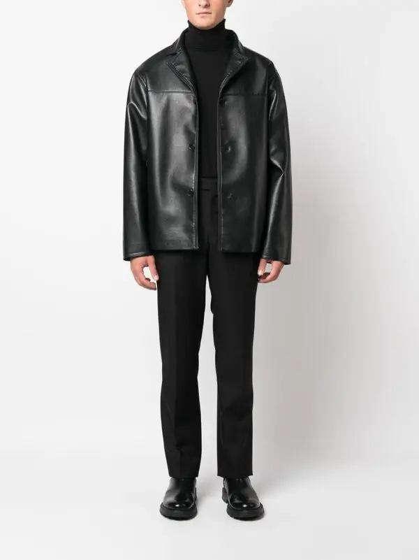 LARDINI Pressed-crease Tapered-leg Trousers