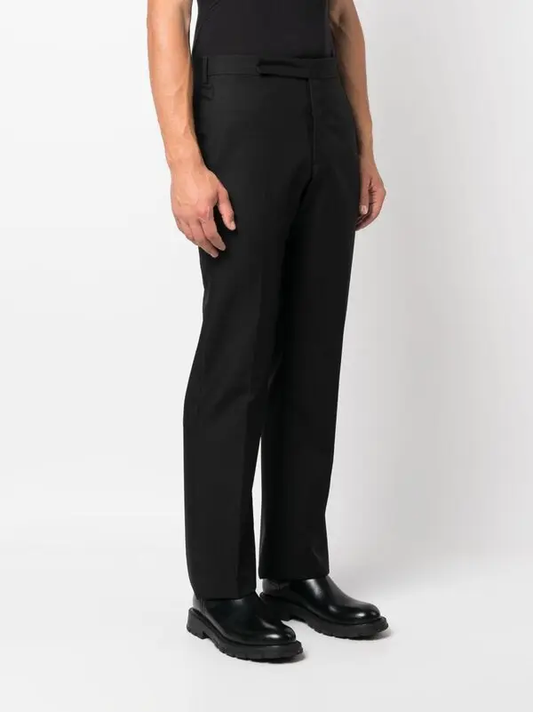 LARDINI Pressed-crease Tapered-leg Trousers