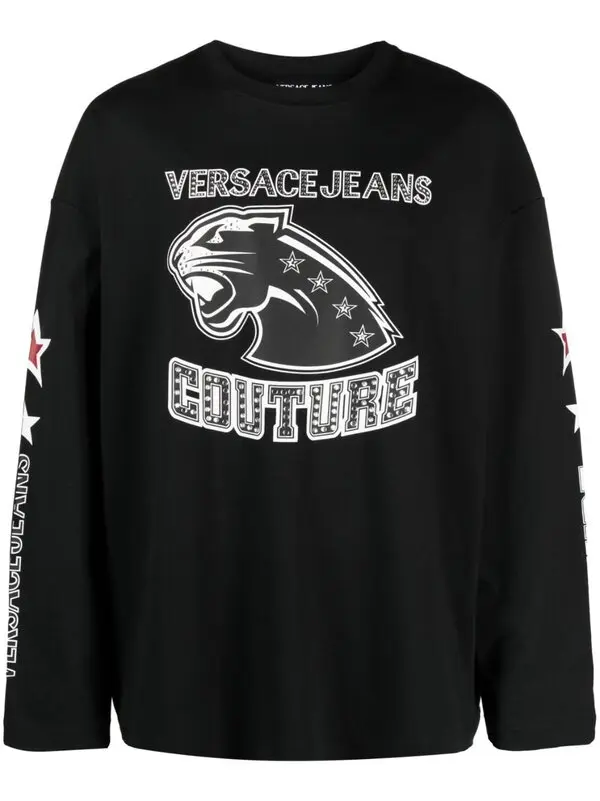 Versace Logo-print Long-sleeve Top