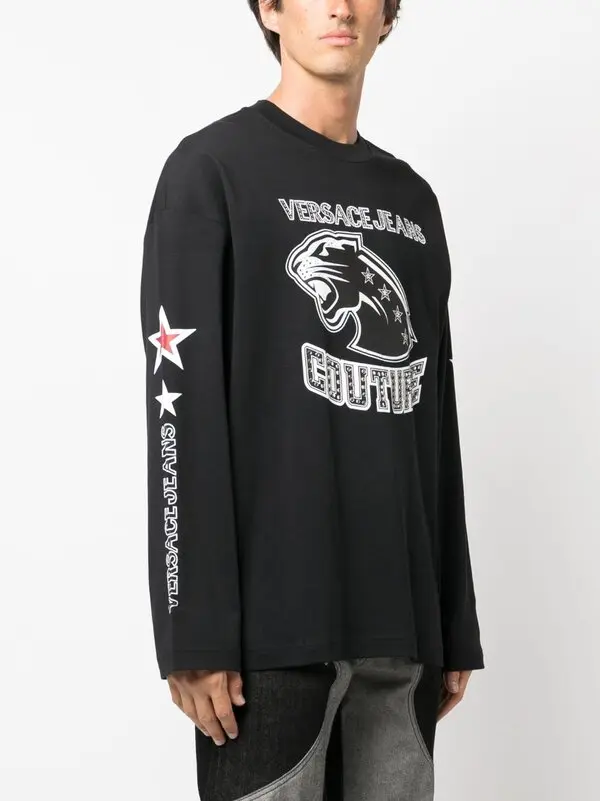 Versace Logo-print Long-sleeve Top