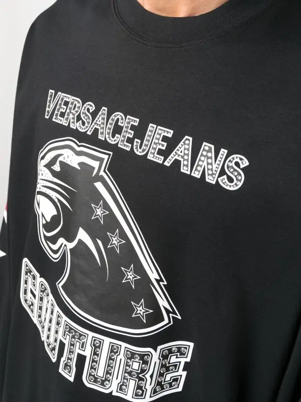 Versace Logo-print Long-sleeve Top