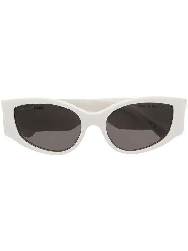 Balenciaga Logo Sunglasses - White