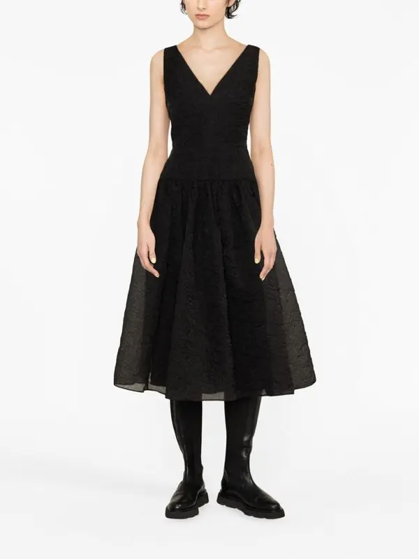 Erdem Crinkled-effect Silk Dress