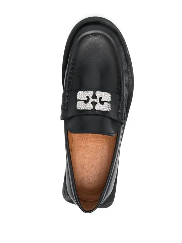 GANNI 30mm Logo-plaque Loafers