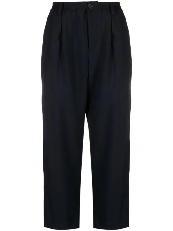 Marni Tapered-leg Wool Trousers - Blue