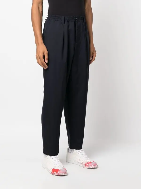 Marni Tapered-leg Wool Trousers - Blue