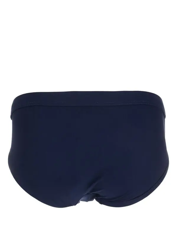 Dolce & Gabbana Logo-plaque Swim Trunks - Blue