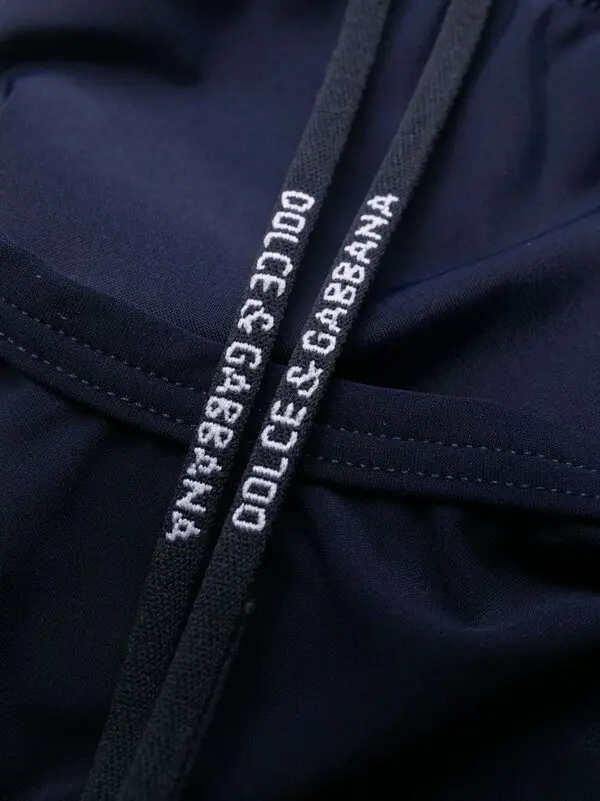 Dolce & Gabbana Logo-plaque Swim Trunks - Blue