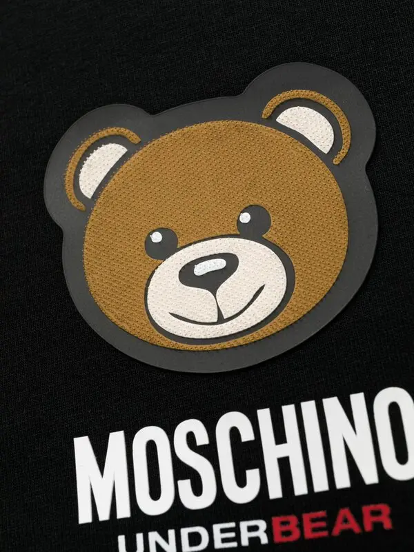 Moschino Leo Teddy-print Sweatshirt - Black