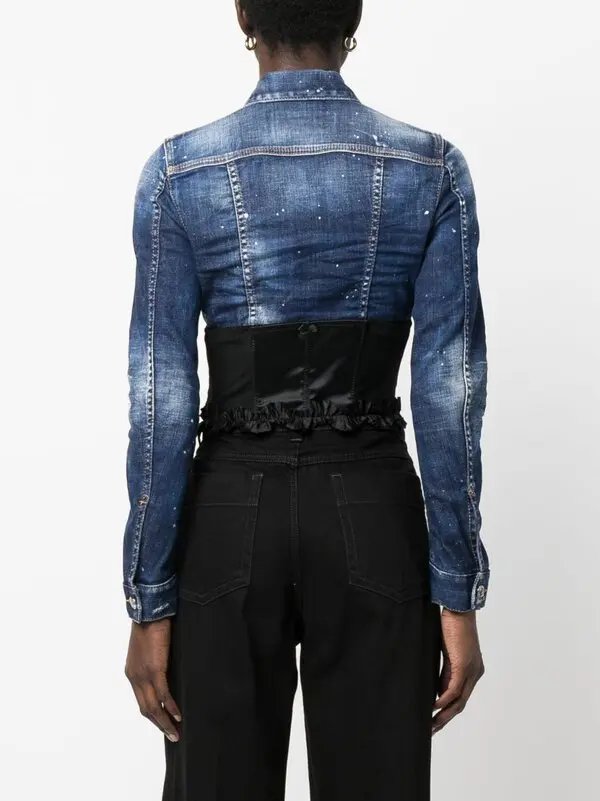 Dsquared2 Long-sleeve Bodice Denim Jacket
