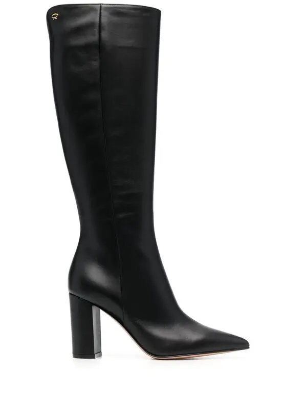 GIANVITO ROSSI 90mm Point-toe Leather Boots