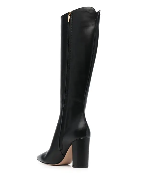 GIANVITO ROSSI 90mm Point-toe Leather Boots