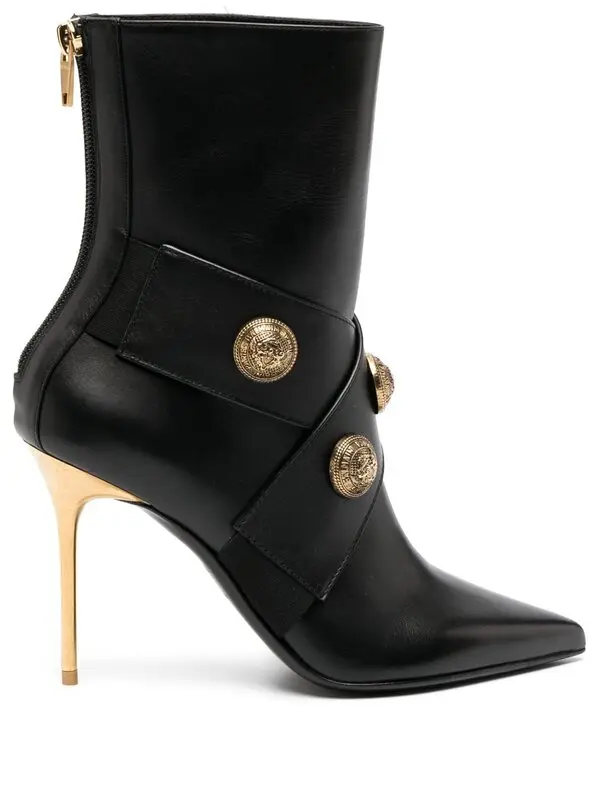Balmain Pointed-toe Leather Boots