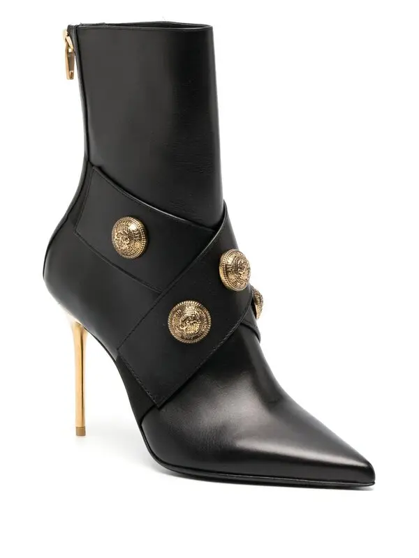 Balmain Pointed-toe Leather Boots